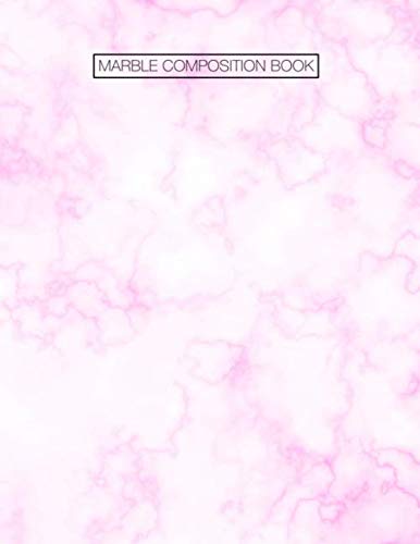 Marble Composition Book: Pink Marble Wide Ruled Composition Book • by ...