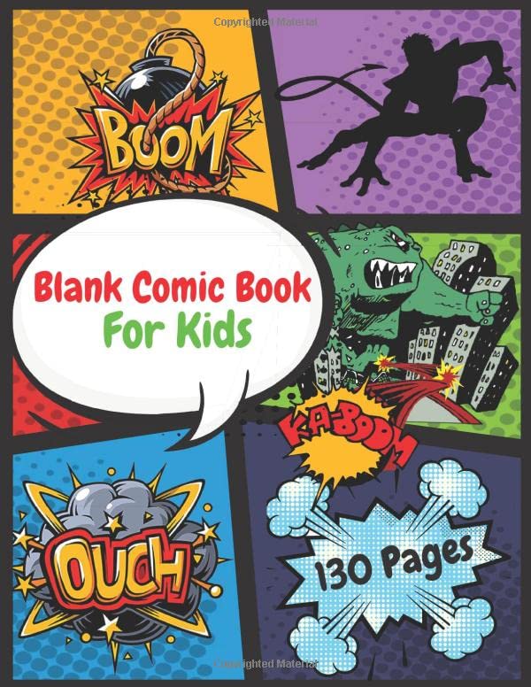 Blank Comic Book For Kids: Create Your Own Comics With This Comic Book ...