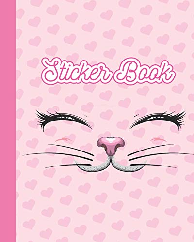 STICKER BOOK: Permanent Blank Sticker Collection Book for Girls with ...