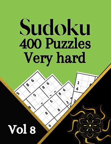 Sudoku 400 puzzles very hard: Adult puzzle book loaded with 400 ...