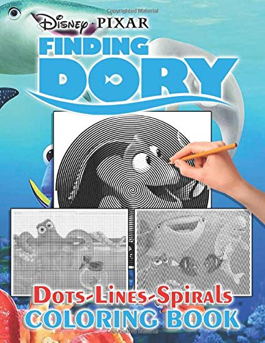 Finding Dory Dots Lines Spirals Coloring Book: Stress-Relief Finding ...