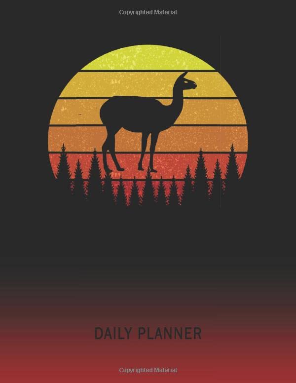 Daily Planner: Llama | 2021 - 2022 | Plan Each Day for 1 Year | Retro ...
