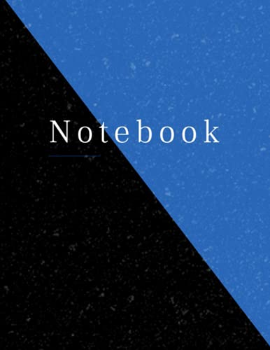Black and Blue Soft Matte Cover Notebook: College rules, 120 Sheets ...