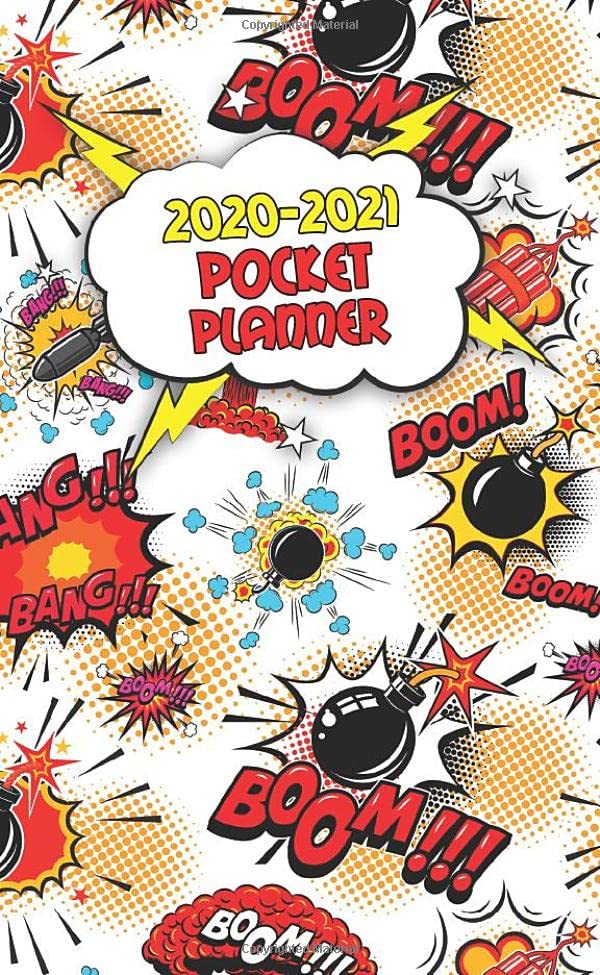 2020-2021 Pocket Planner: Funny Superheroes 2 Year Monthly Pocket ...
