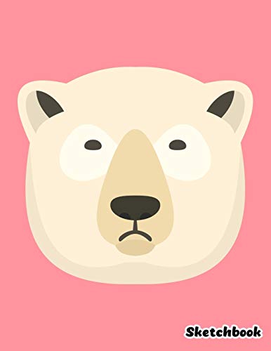 Sketchbook: Cute Polar Bear Sketchbook - 110 Pages 8.5"x11" Large Blank ...