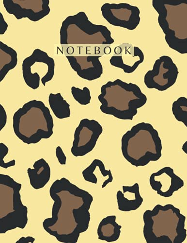 Notebook: Modern Leopard Print Composition Notebook for School or for ...