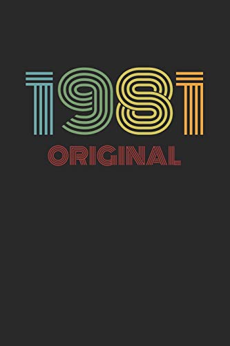Original 1981 Vintage: Retro Notebook - 120 Pages, Dot Grid, 6" x 9 ...