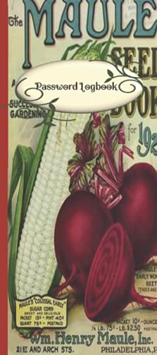 Vintage Vegetable Seed Catalog Illustration Password Logbook by Sue Q ...