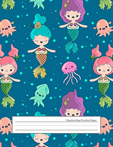 Handwriting Practice Paper: Wide Ruled Papers with Dotted Dashed ...