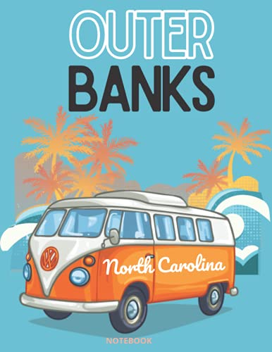 Outer Banks Notebook: Lined College Ruled Paper, Glossy Finish Cover ...