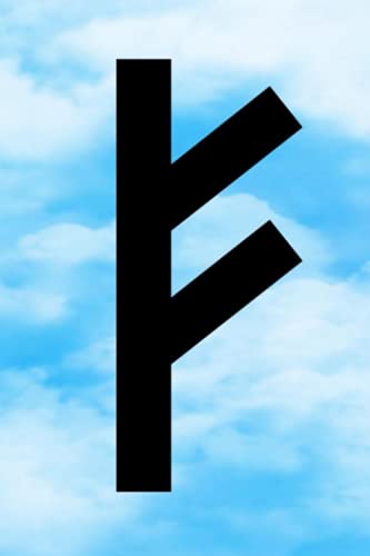 Fehu Norse Rune Personal Journal, Elder Futhark, With Sky Background ...