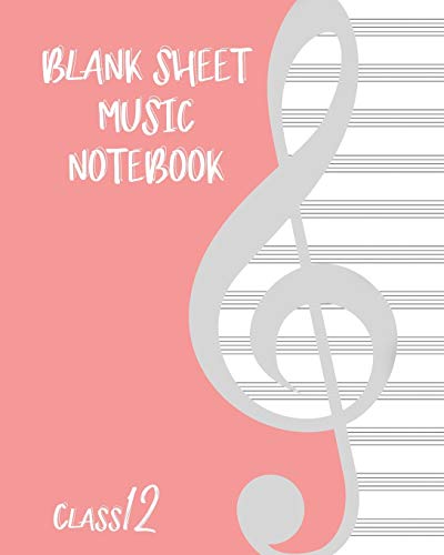 Blank Sheet Music Composition Manuscript Staff Paper Art Music CLASS 12 ...