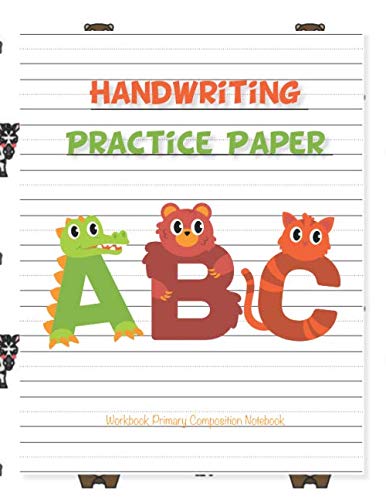 Handwriting Practice Paper Workbook Primary Composition Notebook ...