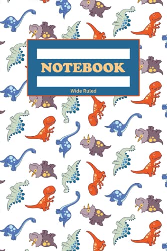 Composition Notebook Wide Ruled Dinosaur Pattern: Cute Dinosaur ...