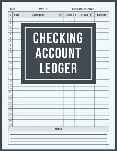 Checking Account Ledger: Checkbook Balance Logbook | Check Register ...