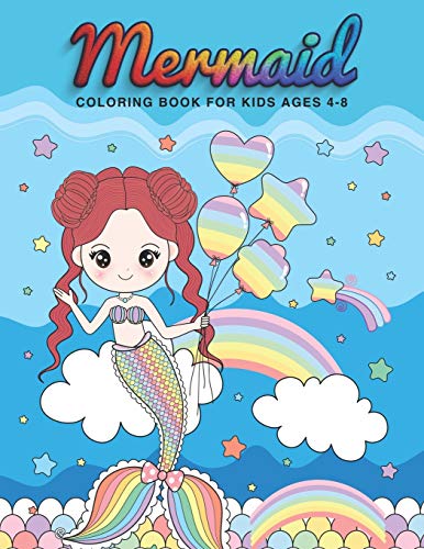 Mermaid Coloring Book For Kids Ages 4-8: Beautiful Mermaid Coloring ...