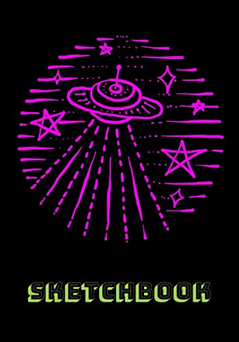 Sketchbook: Purple UFO Blank Sketchbook | Birthday Christmas Gift for ...