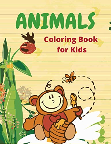 Animals Coloring Book For Kids: Animals Coloring Book with Elephants ...