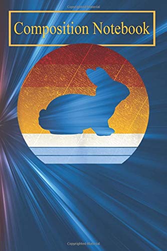 Composition Rabbit Notebook: Bunny Retro Vintage Style 60s 70s Men ...