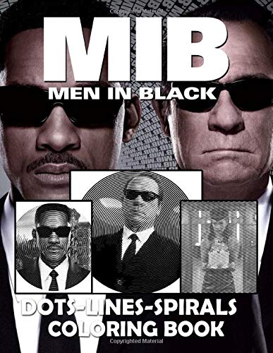 Men In Black Dots Lines Coloring Book: Activity Color Books For Adult ...