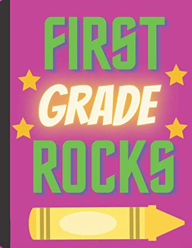 First Grade Rocks: Primary Composition Half Page Lined Notebook ...