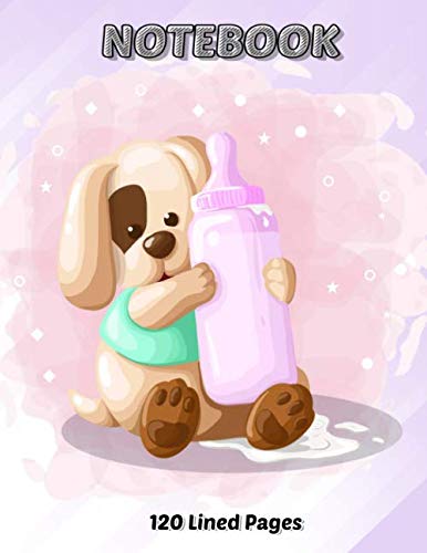 Notebook : Journal Lined Book - Beautiful Cute Dog Animals book - 120 ...