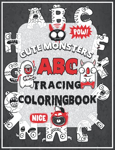Cute Monsters ABC Tracing & Coloring Book: Spooky Halloween Tracing ...