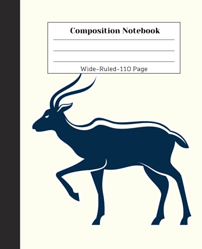 Springbok Composition Notebook: Wide Ruled Paper,7.5" x 9.25", 110 ...