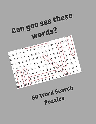 Can you see these words? 60 Word Search Puzzles: Word Search Puzzles ...