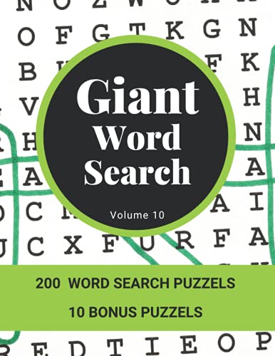 Giant Word Search v10.: Brain Games - Word Searches - Big Book - Large ...