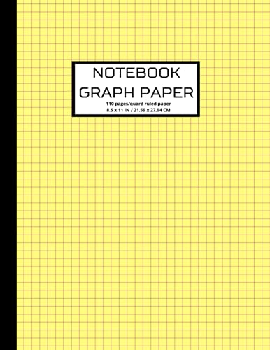 Yellow Graph Paper Notebook: Grid Paper for Math & Science Students ...