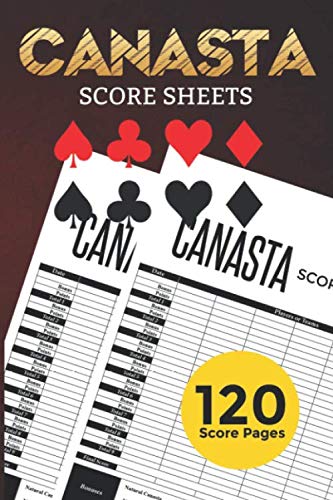 Canasta Score Sheets: Game Record Keeper Notebook | Score Keeping Book ...