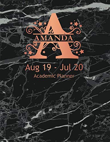 Amanda Academic Planner: Personalized Daily Planner Aug 19 - July 20 ...