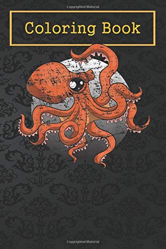 Coloring Book: Ocean Animals Aquarist Gift Idea Octopus For Kids Aged 4 ...