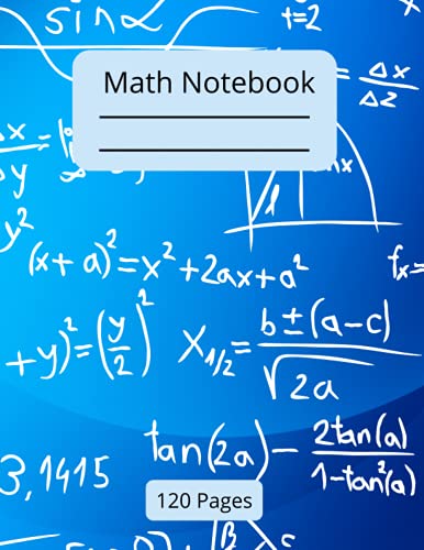 Math Notebook: Graph Paper Composition Notebook, 120 pages of 4X4 grid ...