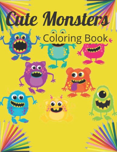 Cute Monsters Coloring Book: The Black Lagoon Monster, Gargoyle, Medusa ...
