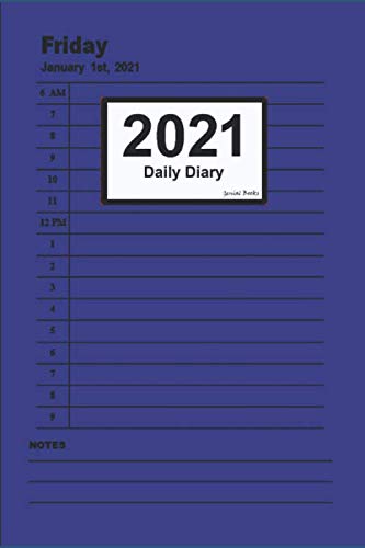 2021 Daily Diary: (Blue) Jan – Dec 2021 Daily & Monthly Planner Plus ...