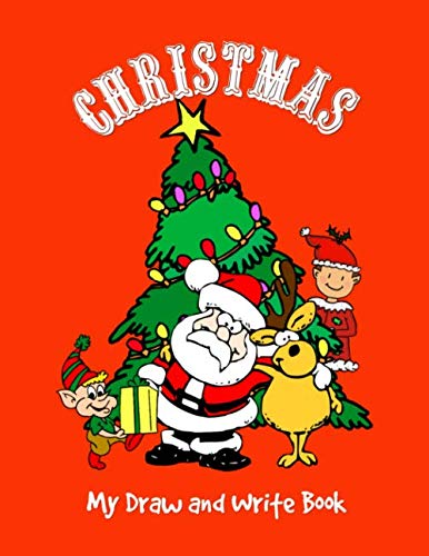 Christmas, My Draw and Write Book: Cute Santa handwriting practice and ...