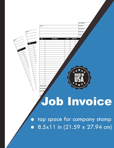 Job Invoice Forms: Job Invoice Book For Small Business: Work Invoice ...