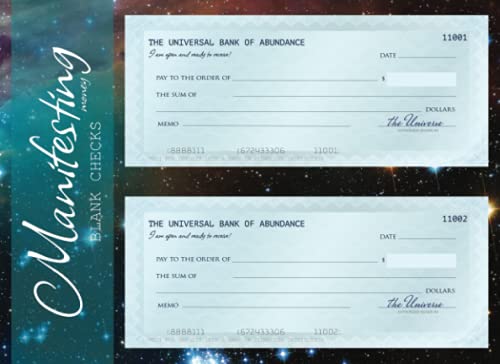 Manifesting Money Blank Checks: The Secret Checkbook with 40 Law of ...