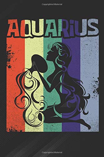 Aquarius: Zodiac Horoscope Birthday Vintage 70s Aquarius Notebook ...