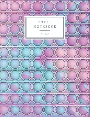 pop it notebooks for school: Rainbow pop it fidget Perfect Gift Full ...