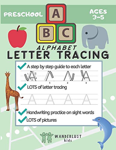 Preschool Alphabet Letter Tracing: Handwriting workbook and motor skill ...