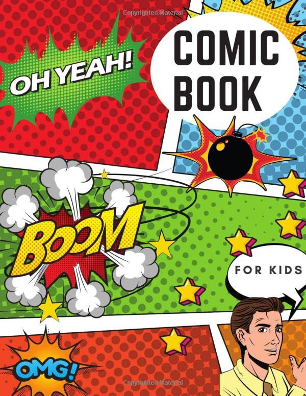 Comic Book for Kids: 120 Pages of Fun and wonderful Templates - A big 8 ...
