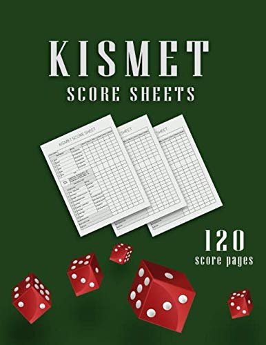 Kismet Score Sheet: 120 Large Score sheets for Scorekeeping / Kismet ...