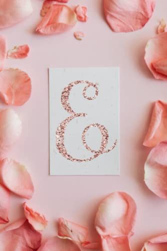 E: Cute Initial Monogram Journal or Diary Notebook - 6"x9" - 120 Pages ...