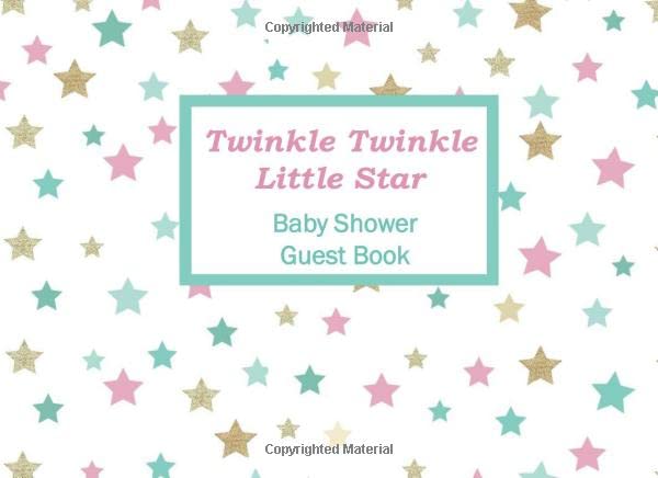 Twinkle Twinkle Little Star | Baby Shower Guest Book: Pink, Teal and ...