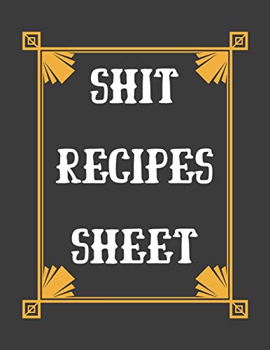 Shit Recipes Sheet: personalized recipe box, recipe keeper make your ...