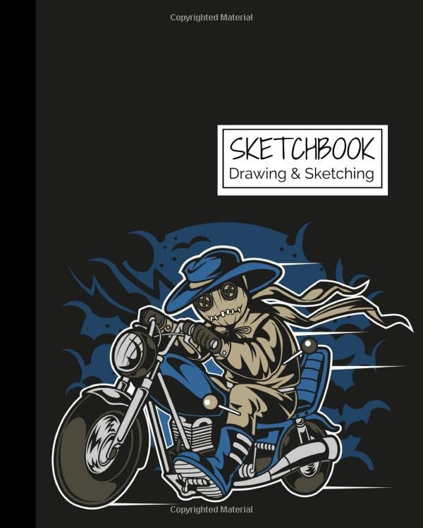 Sketchbook Drawing & Sketching: Creepy Biker Voodoo Doll with Pins ...