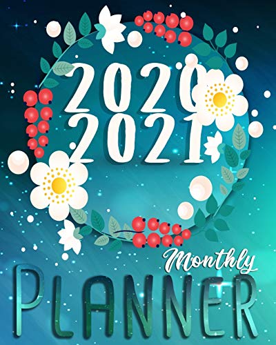 2020-2021 Monthly Planner: Blue Sky 8x10inch 2 Years Monthly Planner ...